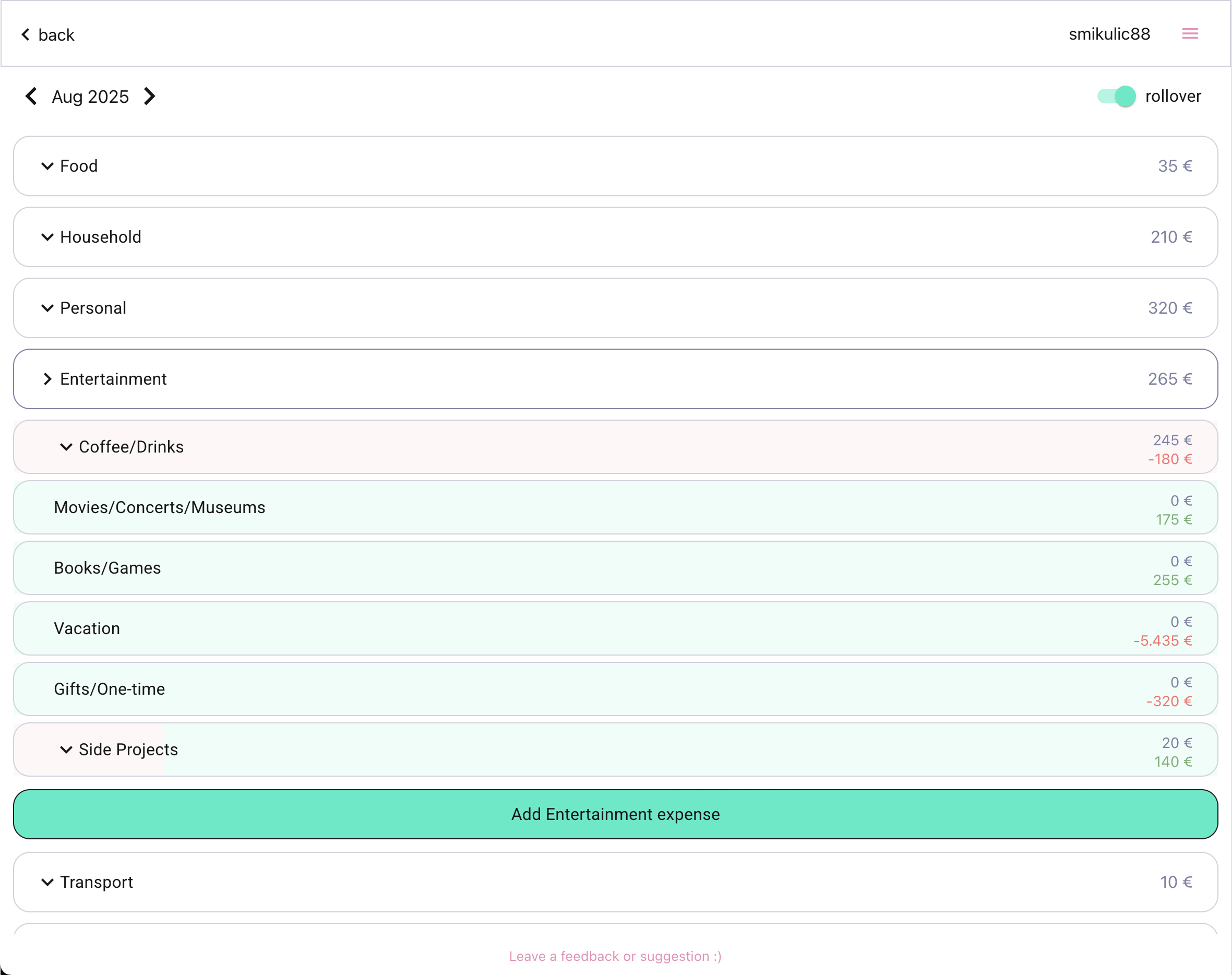 Monthly - Budgeting app